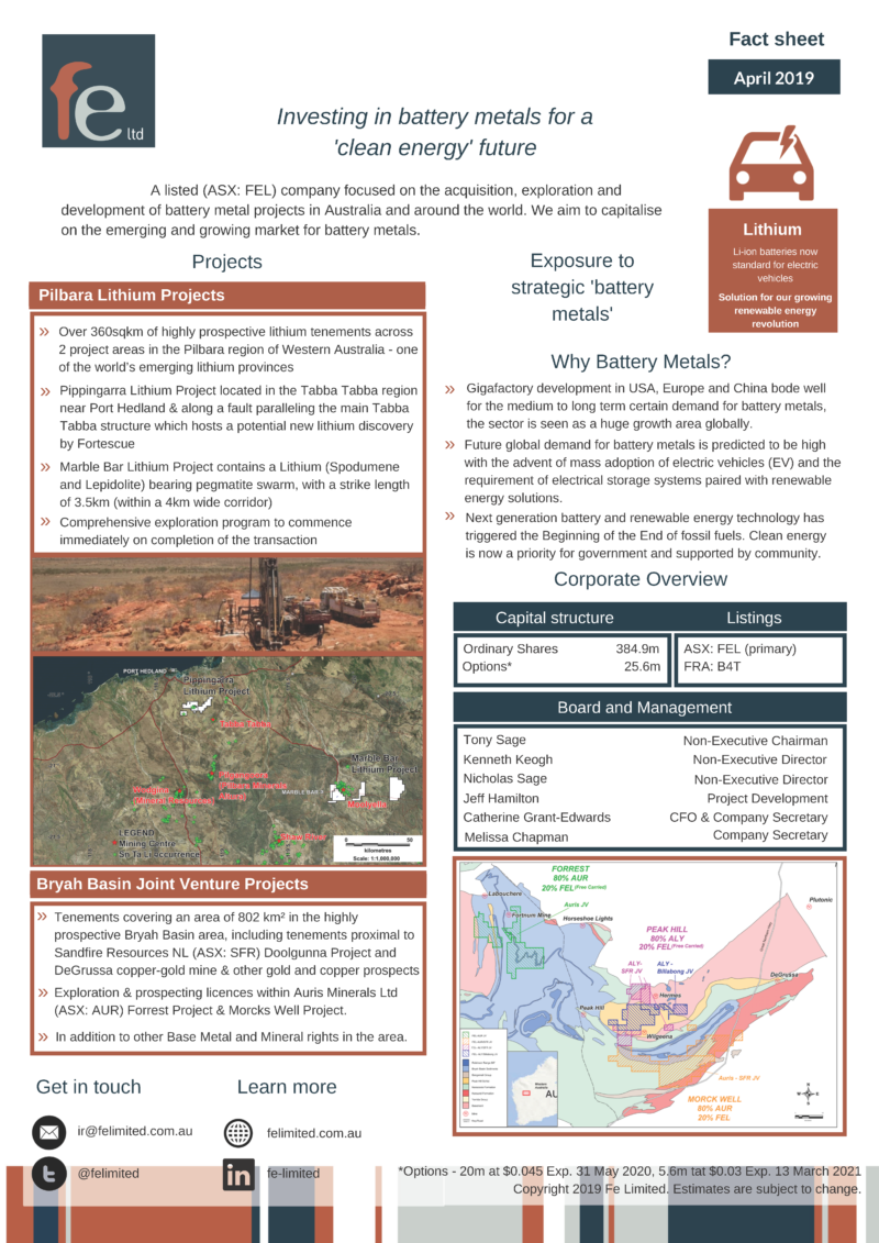 Presentation and Fact sheet - CuFe Limited