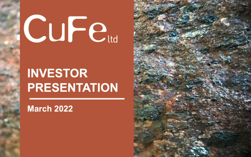 Presentation and Fact sheet - CuFe Limited