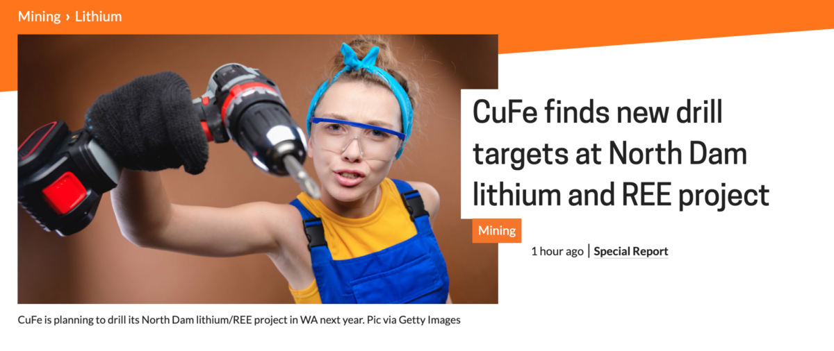 CuFe finds high-grade bismuth intercepts at Tennant Creek Project